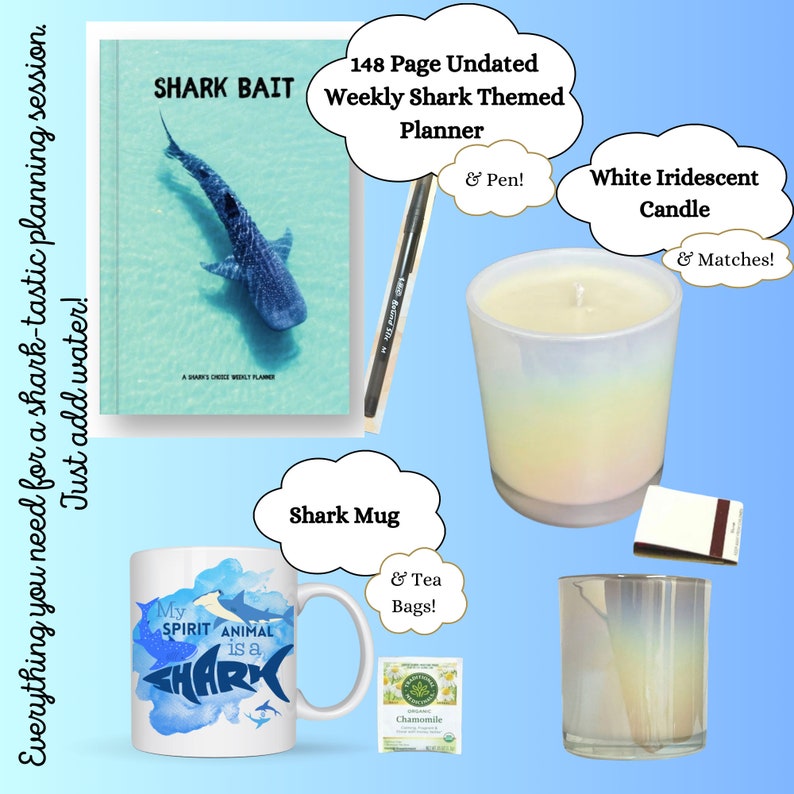 Shark Planner Gift Set / Sharks Lover / Sharks Journal / Spirit Animal ...