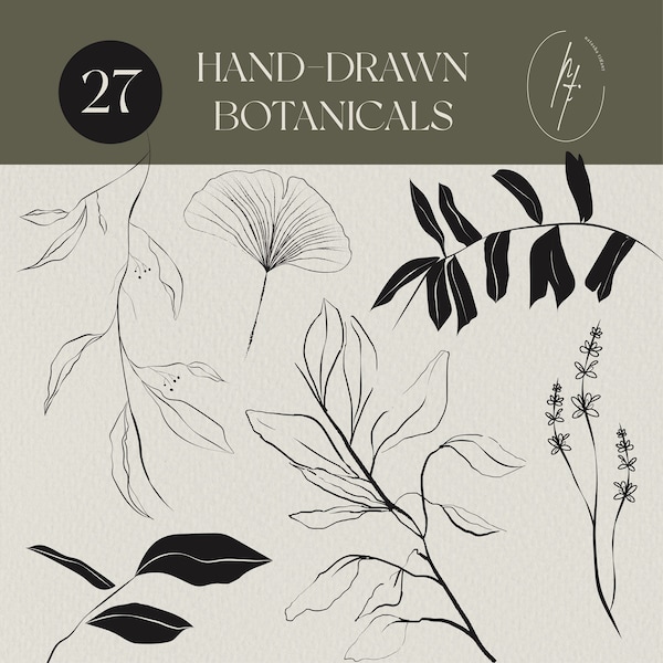 Botanical Clip Art - Etsy