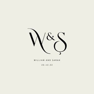 Premade Wedding Monogram, Premade Logo Design, Modern Wedding Logo ...