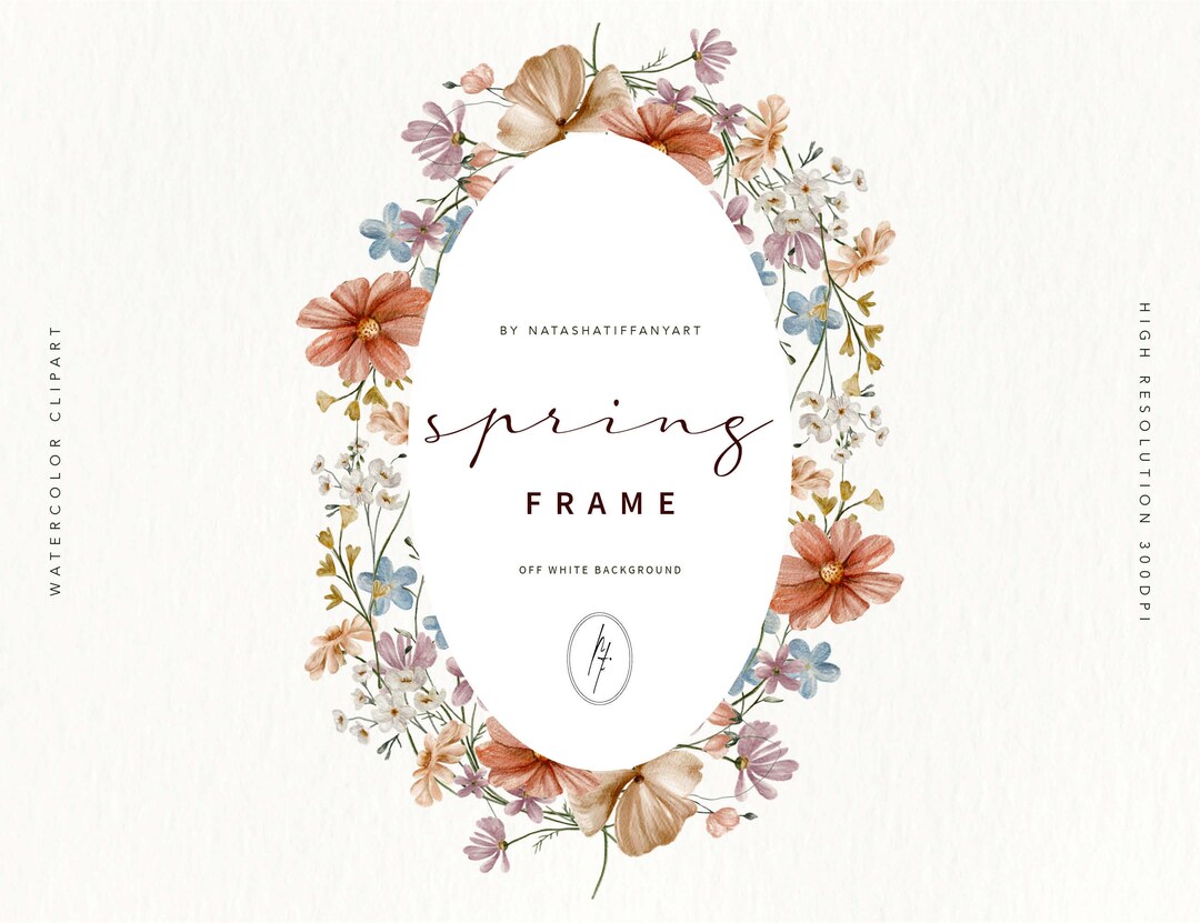 Spring Floral Clipart, Watercolor Wildflower Clipart, Floral Clipart ...