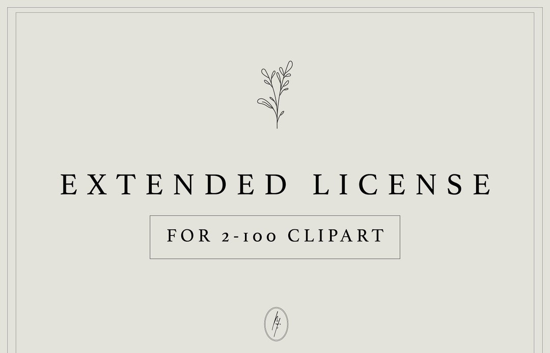 Extended Commercial Use License, Set 2-100 Clipart | Ntartistry - Etsy