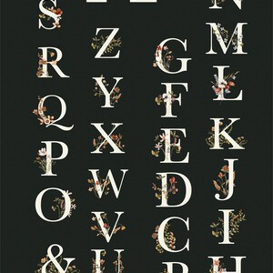 Wildflower Floral Alphabets Clipart, Wildflower Letters and Numbers ...