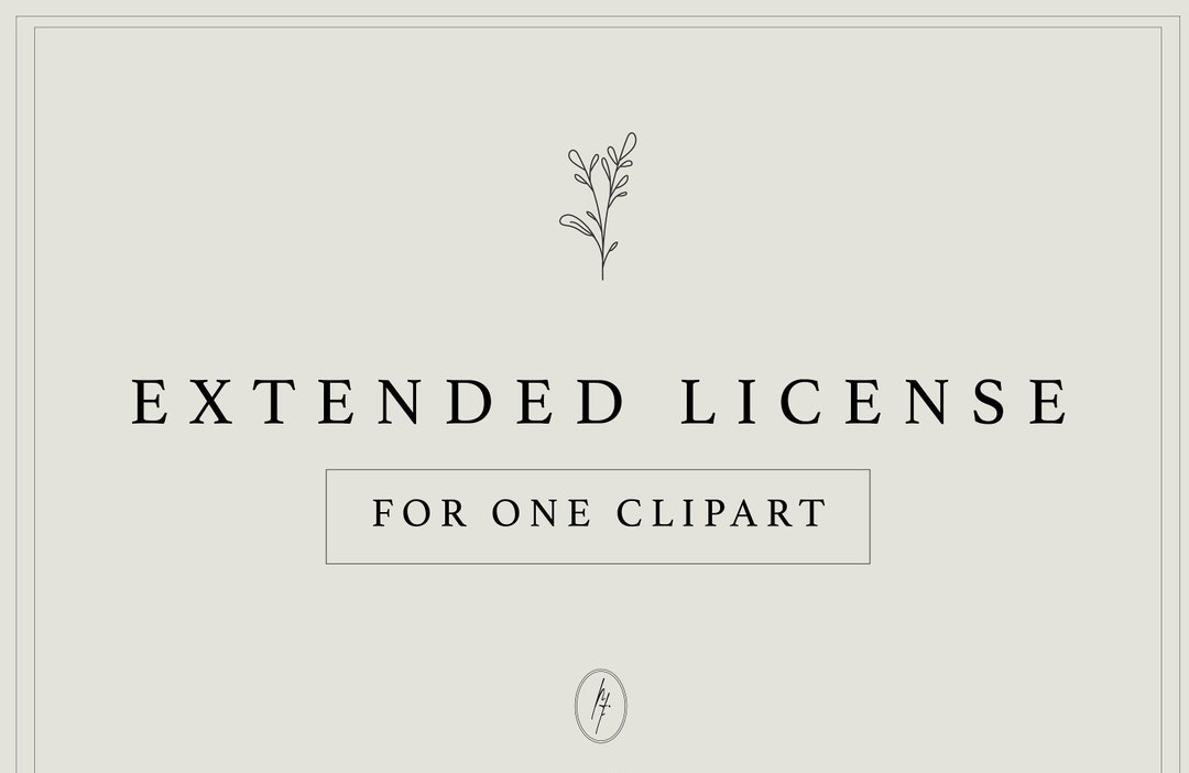 Extended Commercial Use License, ONE Individual Clipart | Ntartistry - Etsy