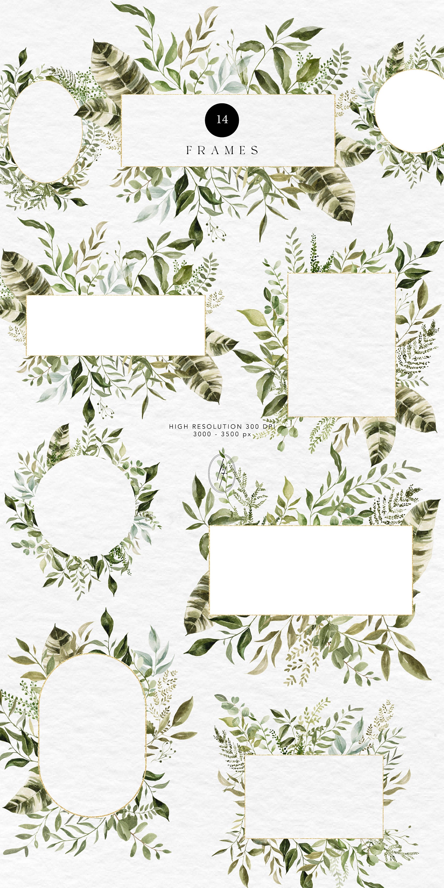 Watercolor Greenery Leaves Clipart Eucalyptus Pngtropical - Etsy