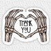 Thank You Skeleton Hands Heart Digital Design | Spooky Thank You ...