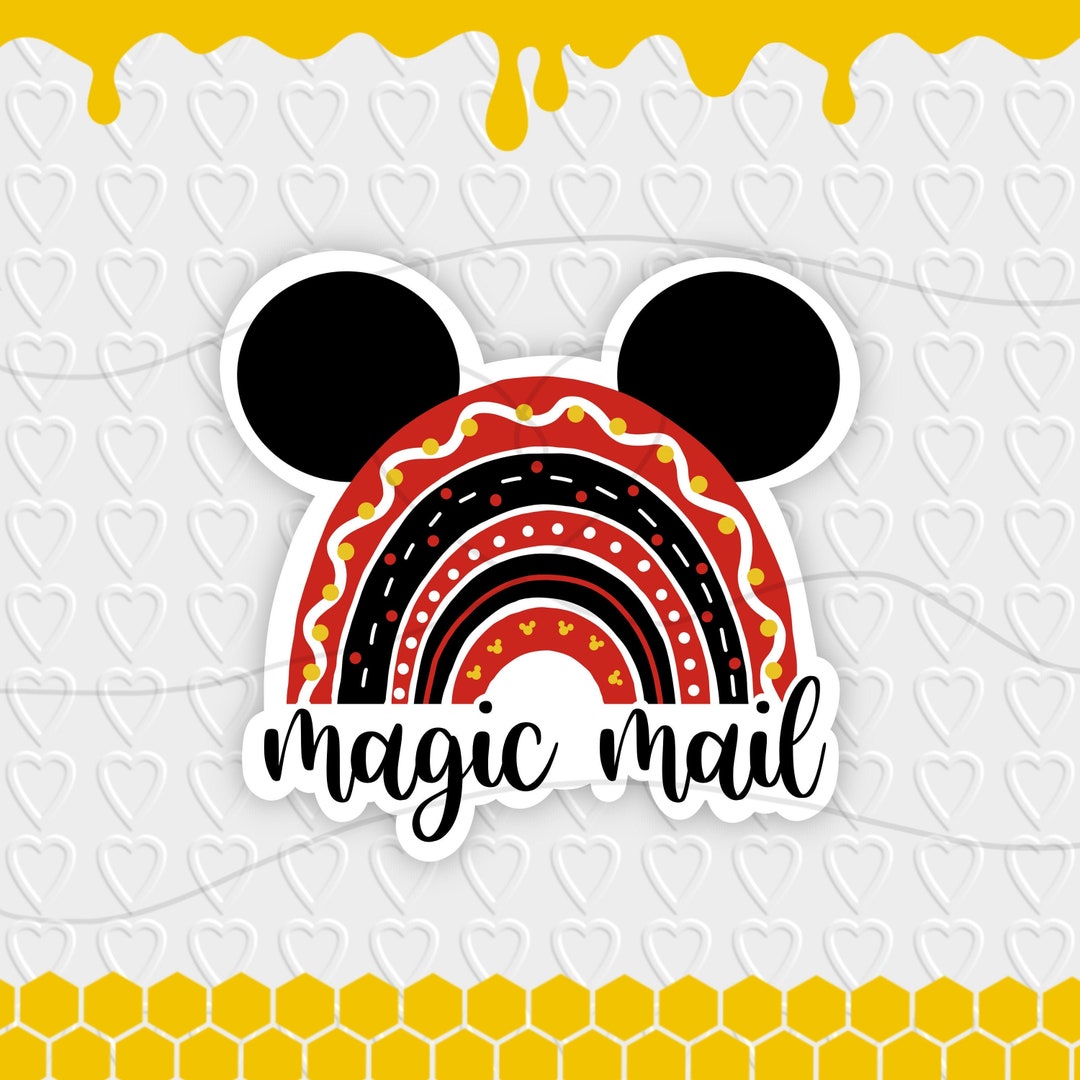 Magic Mail Mickey Inspired Rainbow Digital Design Small Business ...