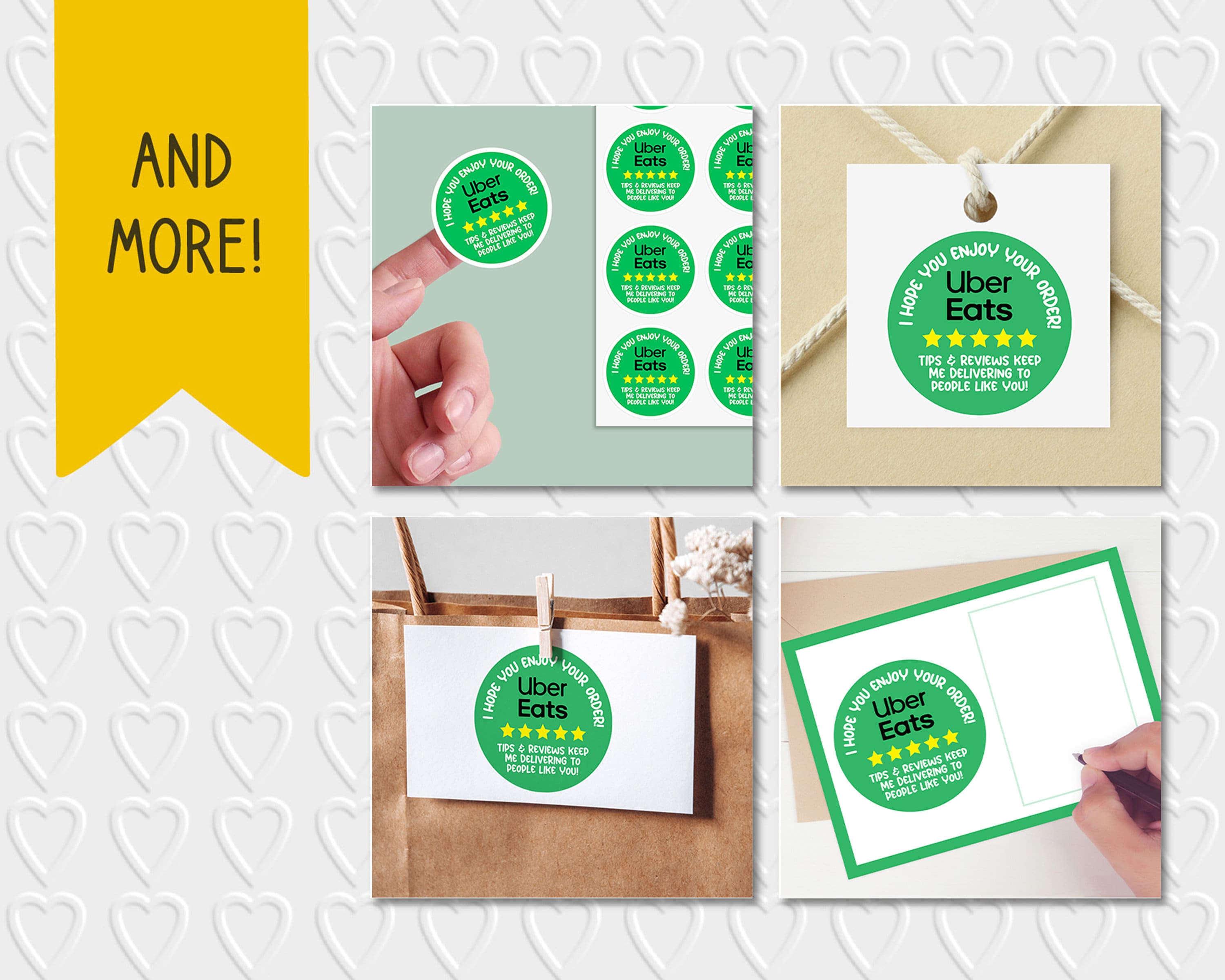 Food Delivery Driver Uber Eats Inspired Sticker Design | Delivery Order ...