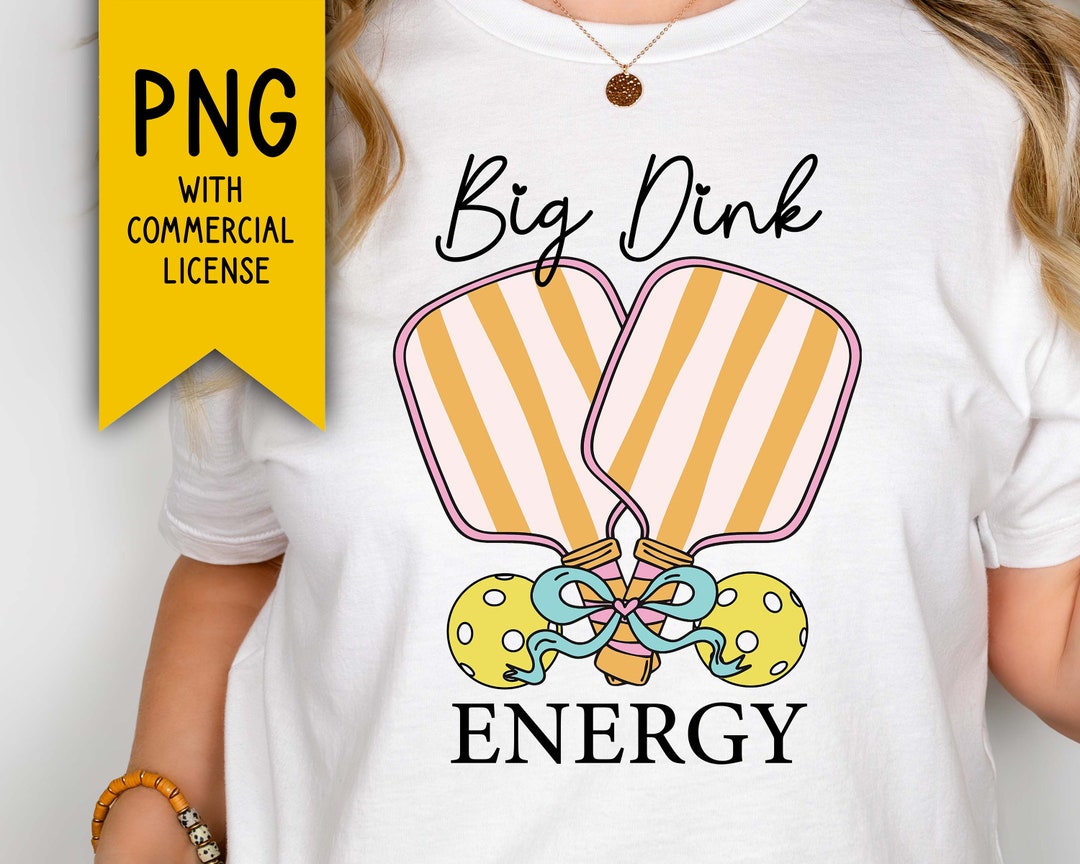 Big Dink Energy Pickleball Digital Design | Cute Girly Preppy Coquette ...