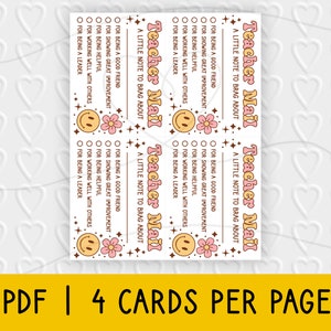 Teacher Mail Retro and Groovy Brag Cards | Positive Notes to Send Home ...