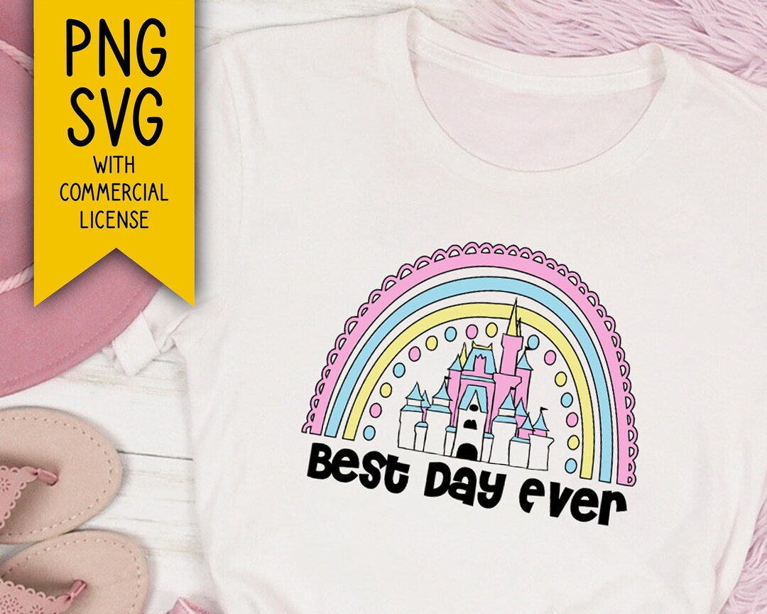Best Day Ever Castle Rainbow Digital Design | for Sublimation or Vinyl ...