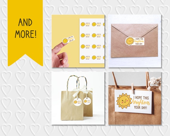 digital packaging sticker hope this package brightens your day Stickers ...