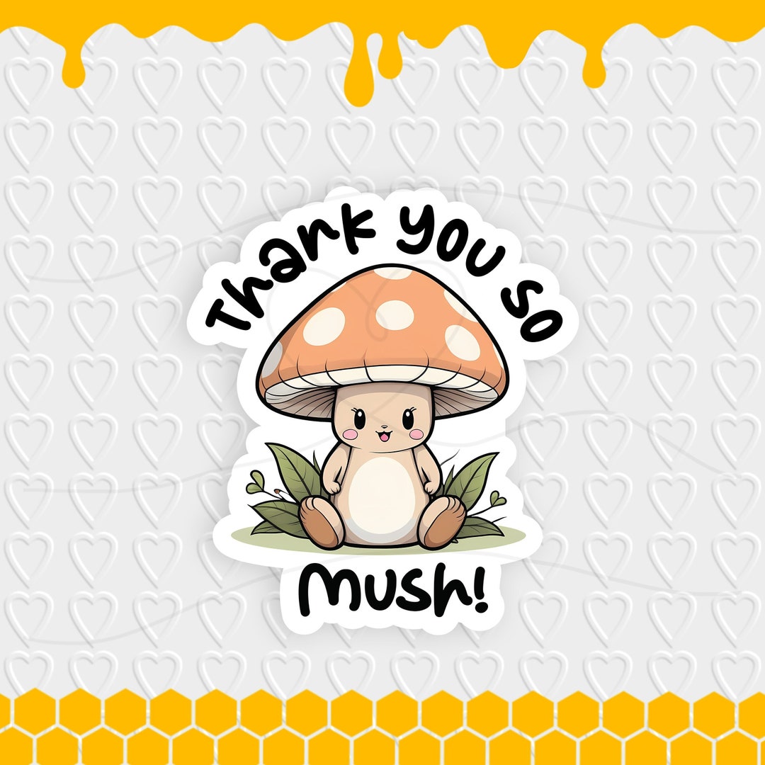 Thank You so Mush Mushroom Character Digital Design | Whimsical Anime ...