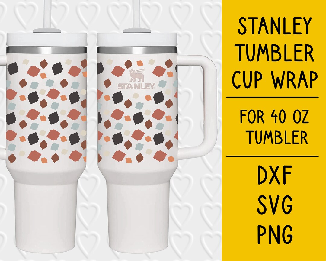 Stanley 40 Oz Tumbler Cup Wrap Terrazzo Inspired Pattern Digital Cut ...