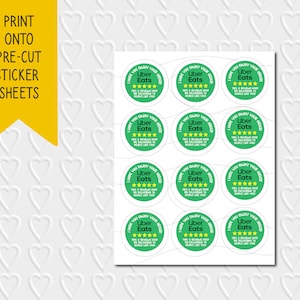 Food Delivery Driver Uber Eats Inspired Sticker Design | Delivery Order ...