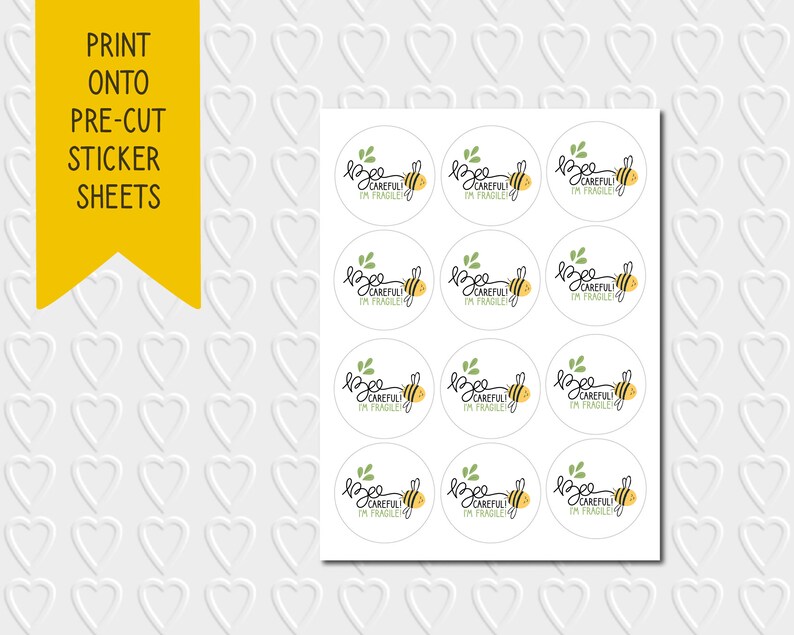Bee Careful I'm Fragile Digital Design Small Business - Etsy