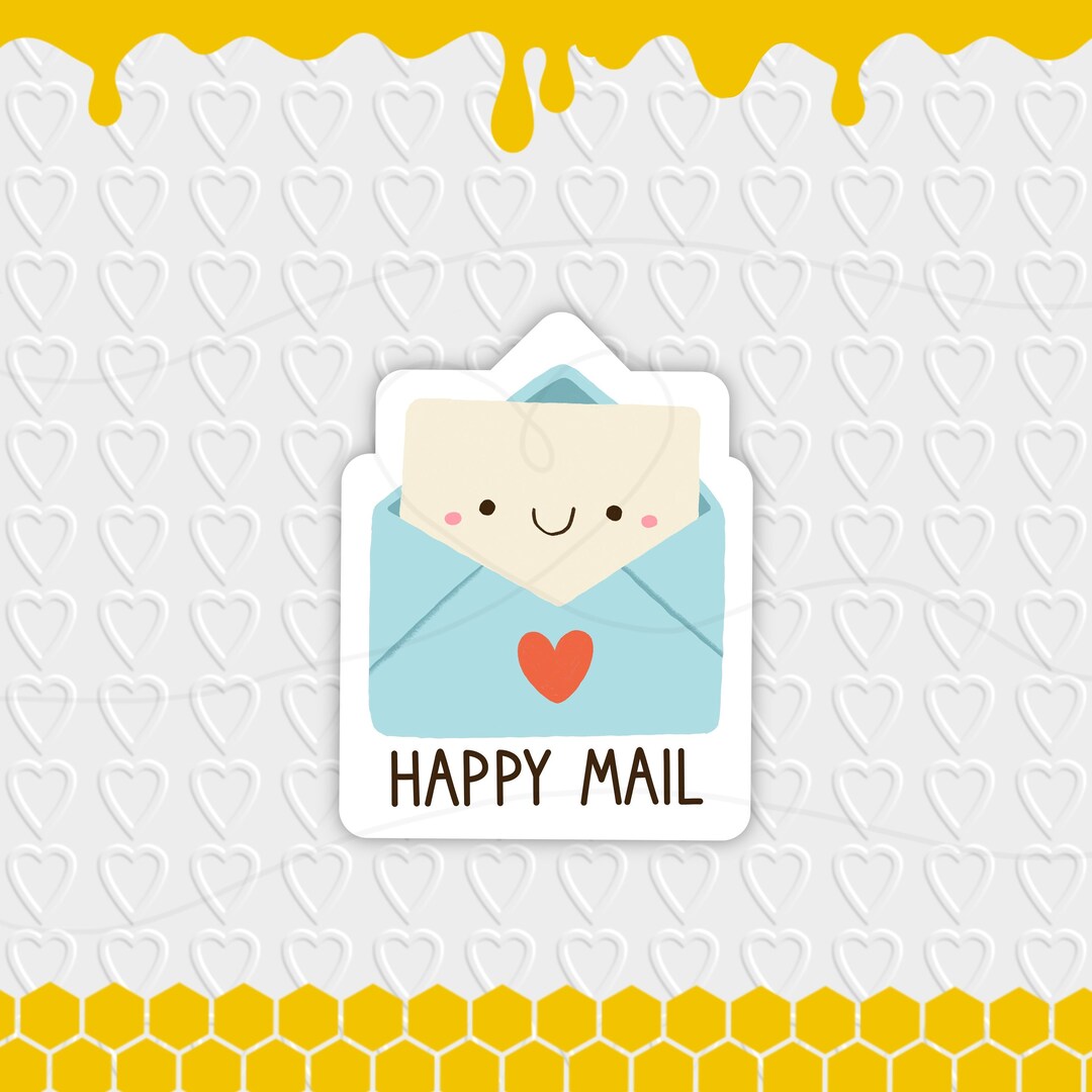 Happy Mail Envelope Digital Design | Small Business / Pen Pal Packaging ...