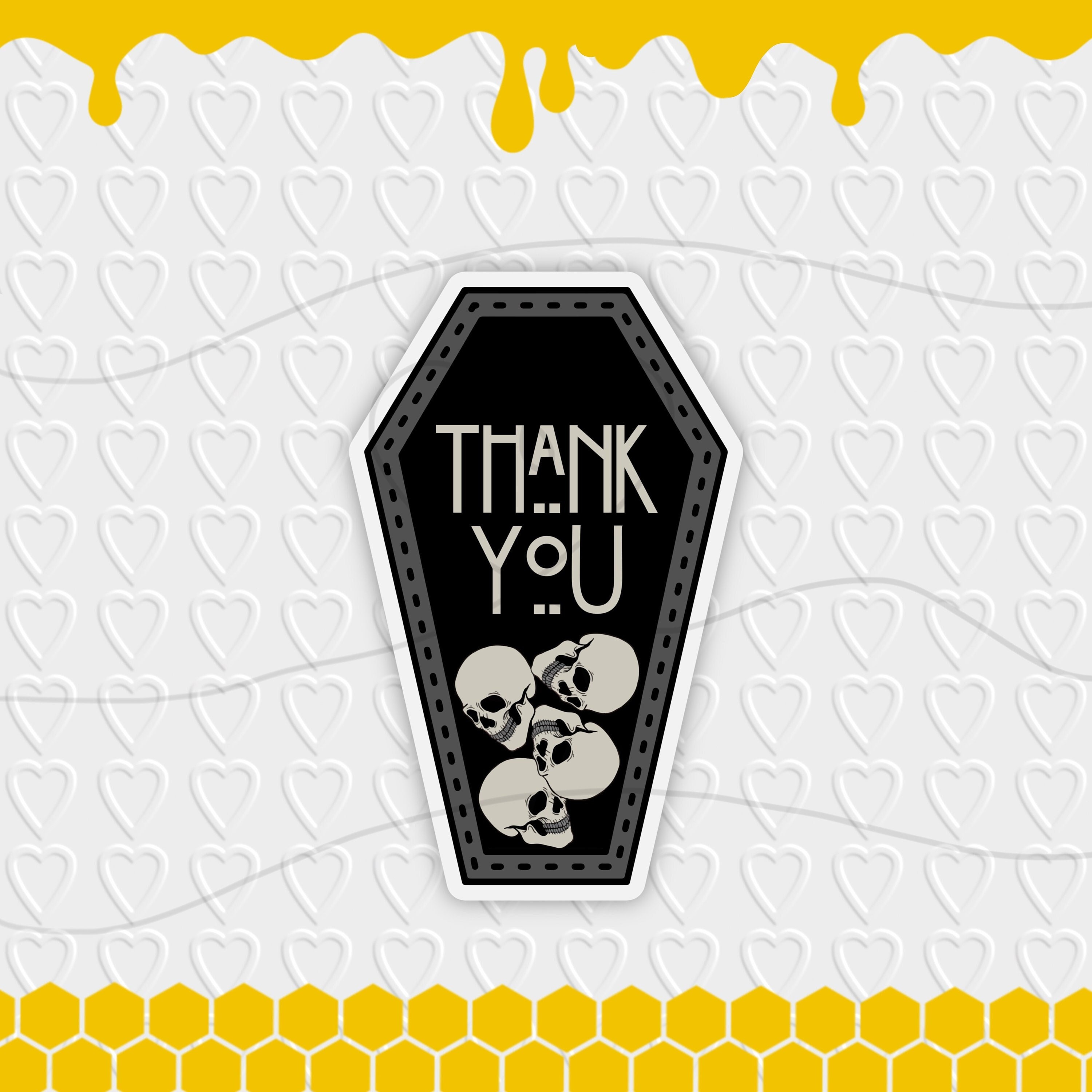 Thank You Coffin and Skulls Digital Design Thank You - Etsy