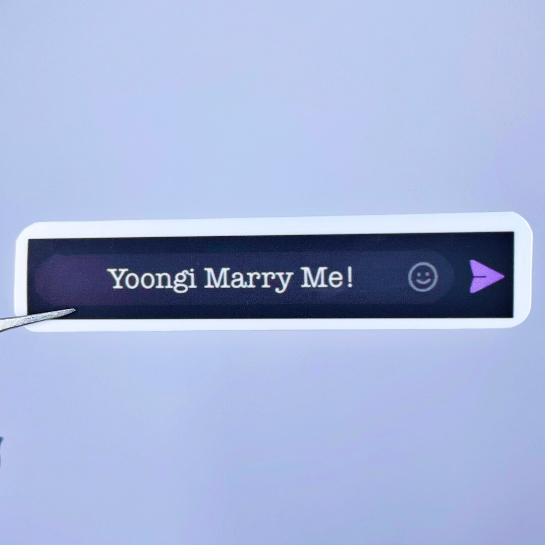 BTS Yoongi Marry Me Vlive Chat Glossy Vinyl Sticker - Etsy