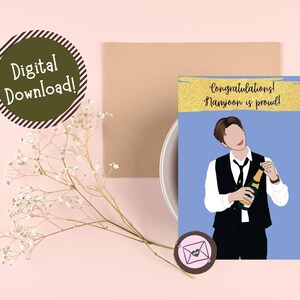 Printable BTS RM Congratulations Namjoon is Proud Greeting | Etsy