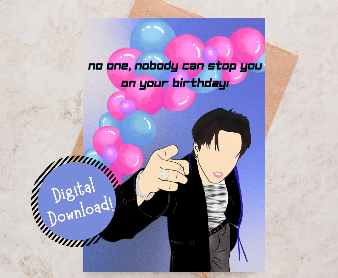 Printable Stray Kids Changbin Ceremony Birthday Greeting Card, Birthday ...