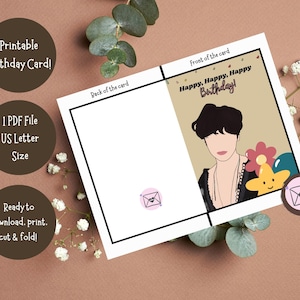 Printable TXT Huening Kai Happy, Happy, Happy Birthday! Birthday Card ...