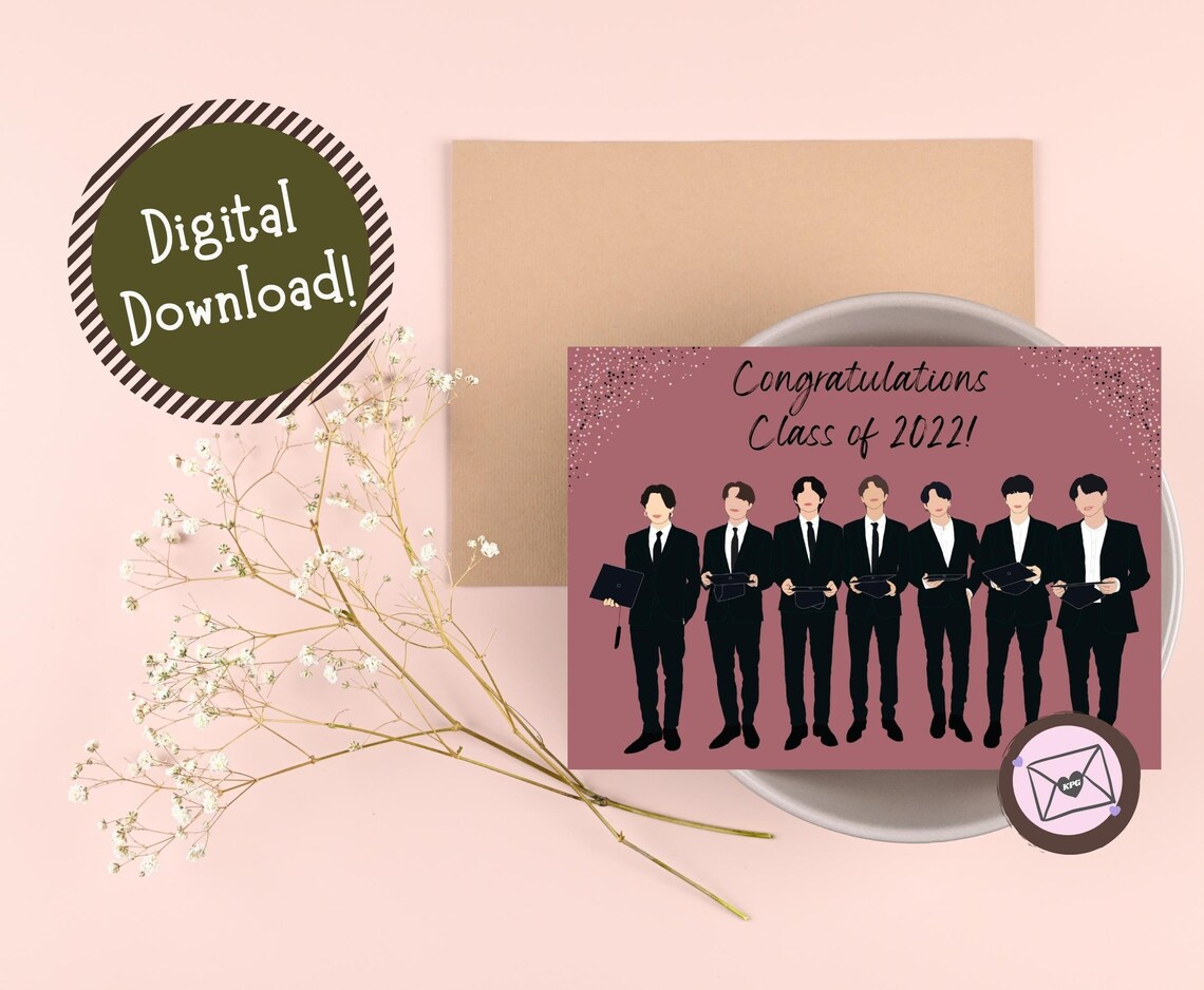 Printable BTS Congratulations Class of 2022 Graduation - Etsy