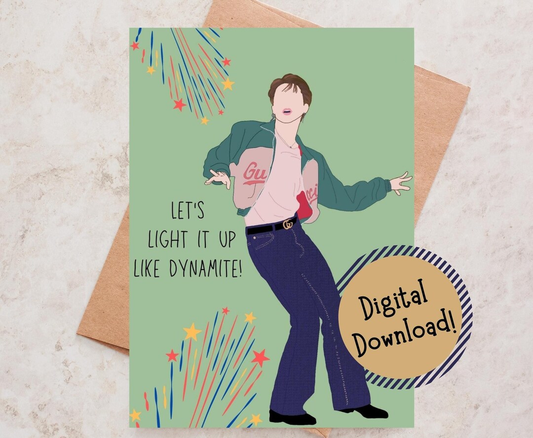 Printable BTS Jimin Dynamite Any Occasion Greeting Card, Celebration ...