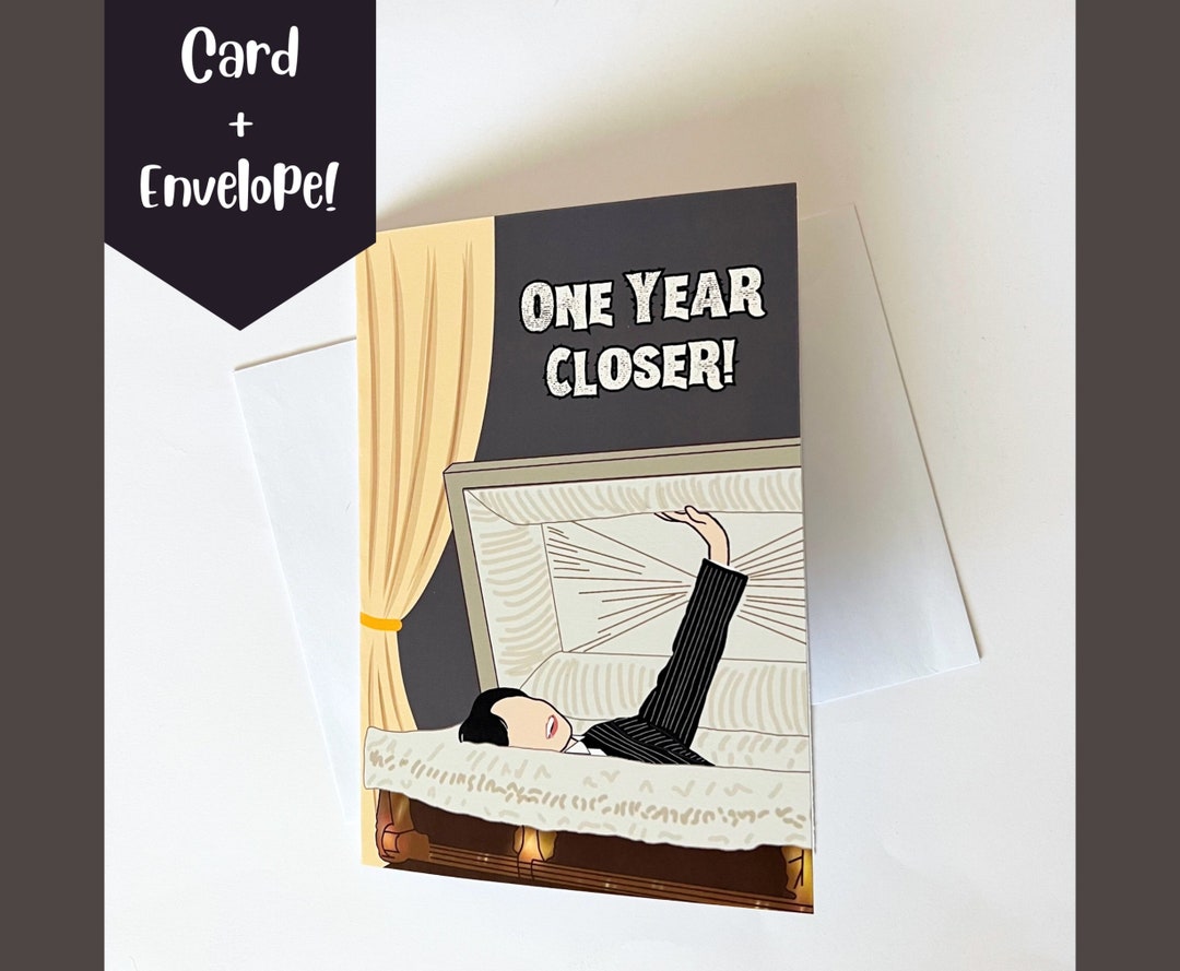 BTS JK Jungkook "one Year Closer" Birthday Card, Kpop Birthday Card ...