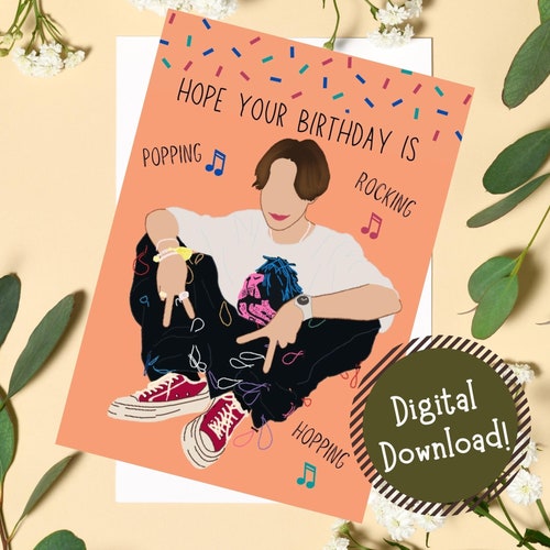 Printable BTS Jimin Hope Your Birthday Slaps Greeting Card | Etsy