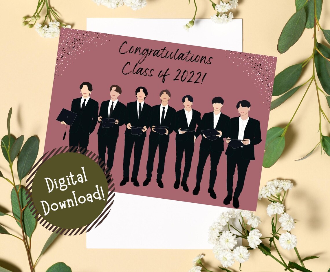 Printable BTS Congratulations Class of 2022 Graduation | Etsy