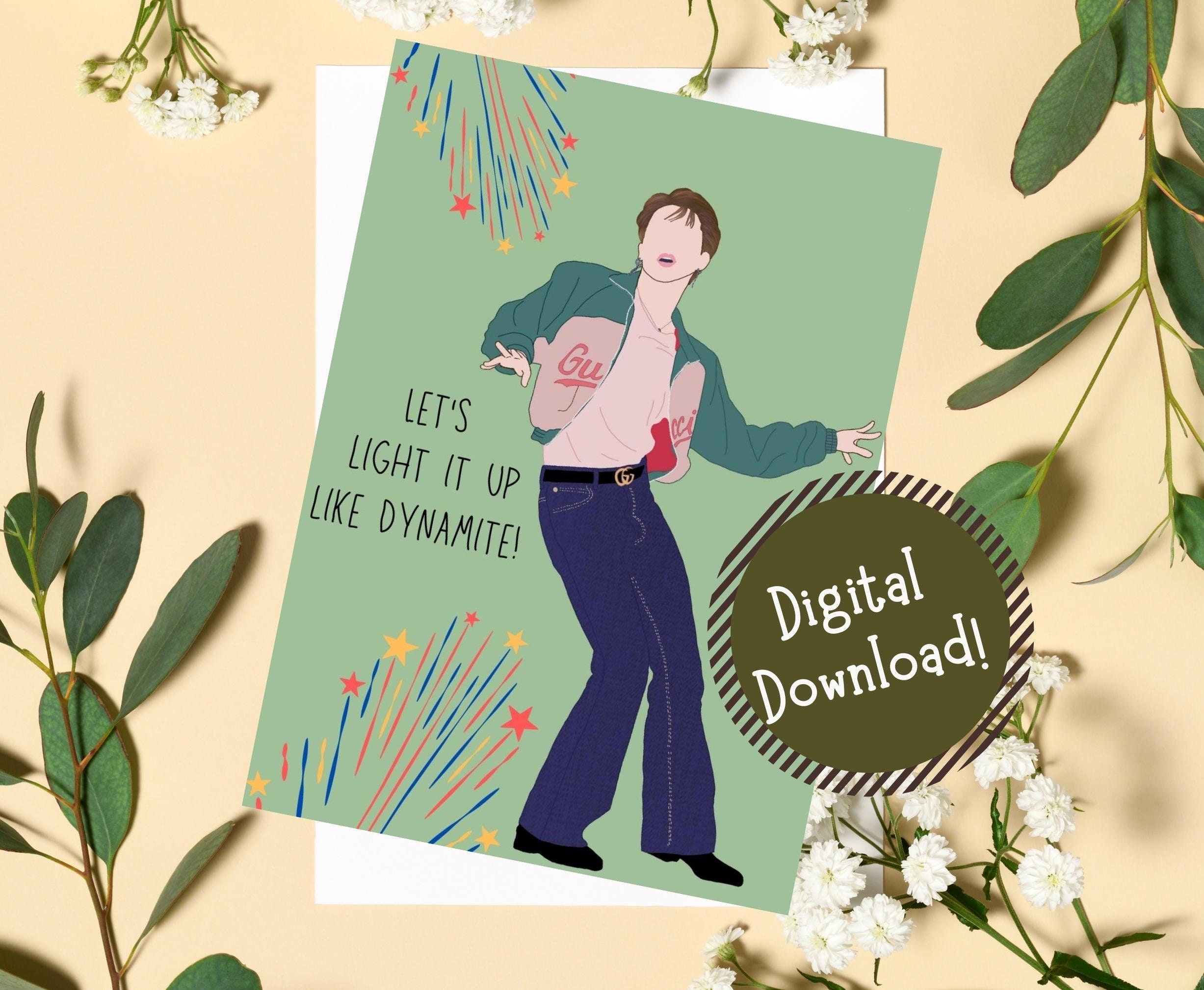 Printable BTS Jimin Dynamite Any Occasion Greeting Card | Etsy