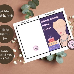 Printable TXT Soobin Gimme Gimme More Cake! Birthday Greeting Card ...