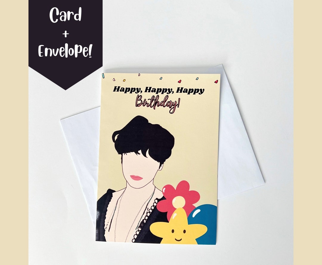 TXT Huening Kai Happy, Happy, Happy Birthday! Birthday Card, Kpop ...
