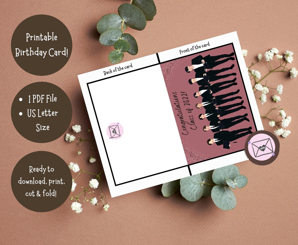 Printable BTS Congratulations Class of 2022 Graduation - Etsy