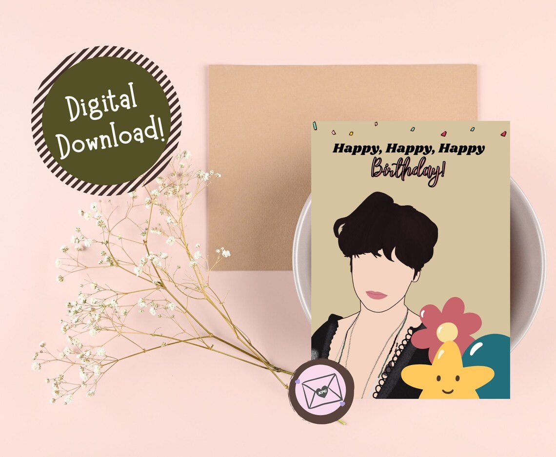 Printable TXT Huening Kai Happy Happy Happy Birthday - Etsy