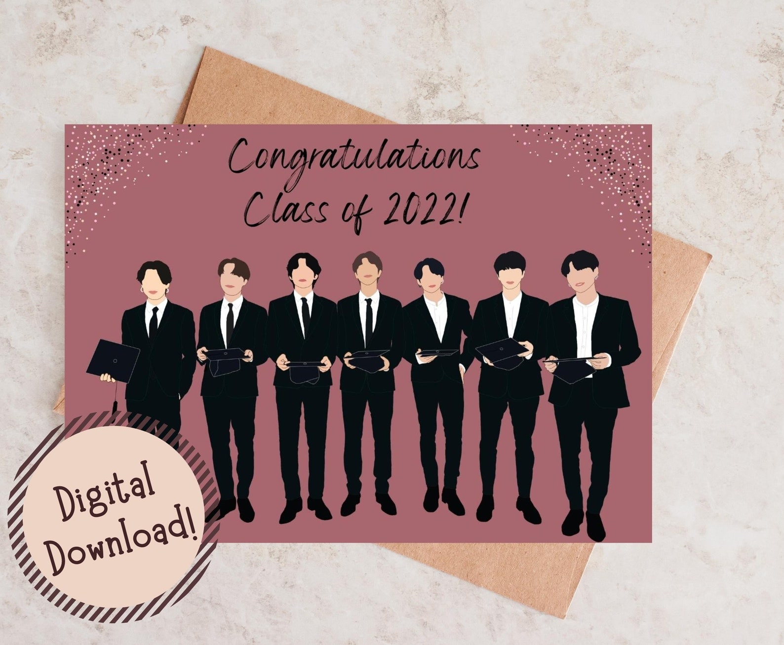 Printable BTS Congratulations Class of 2022 Graduation - Etsy
