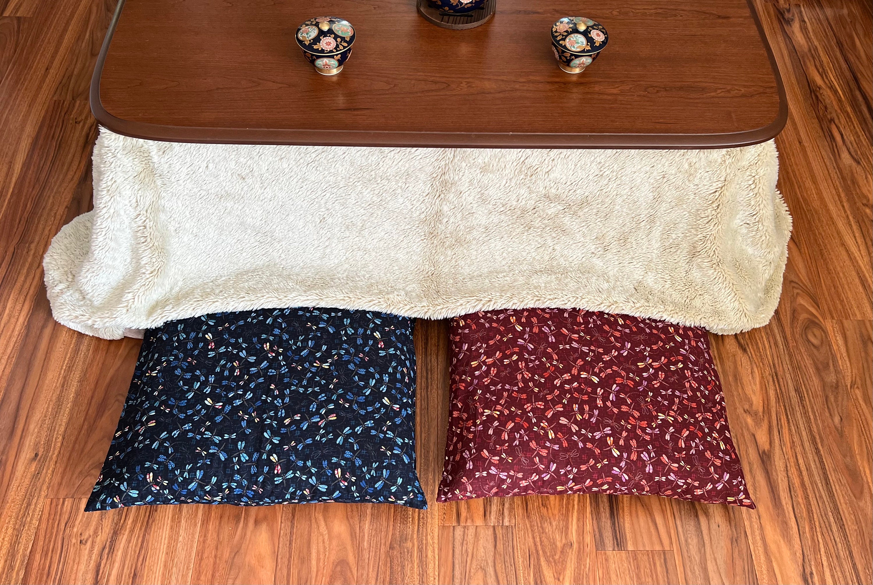 Japanese Zabuton Sitting Floor Cushion Set. Tombo Burgundy. - Etsy
