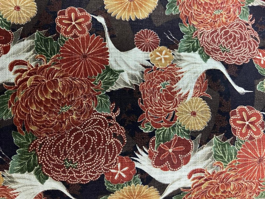 Japanese Zabuton Sitting Floor Cushion Set. Cranes Fabric. - Etsy