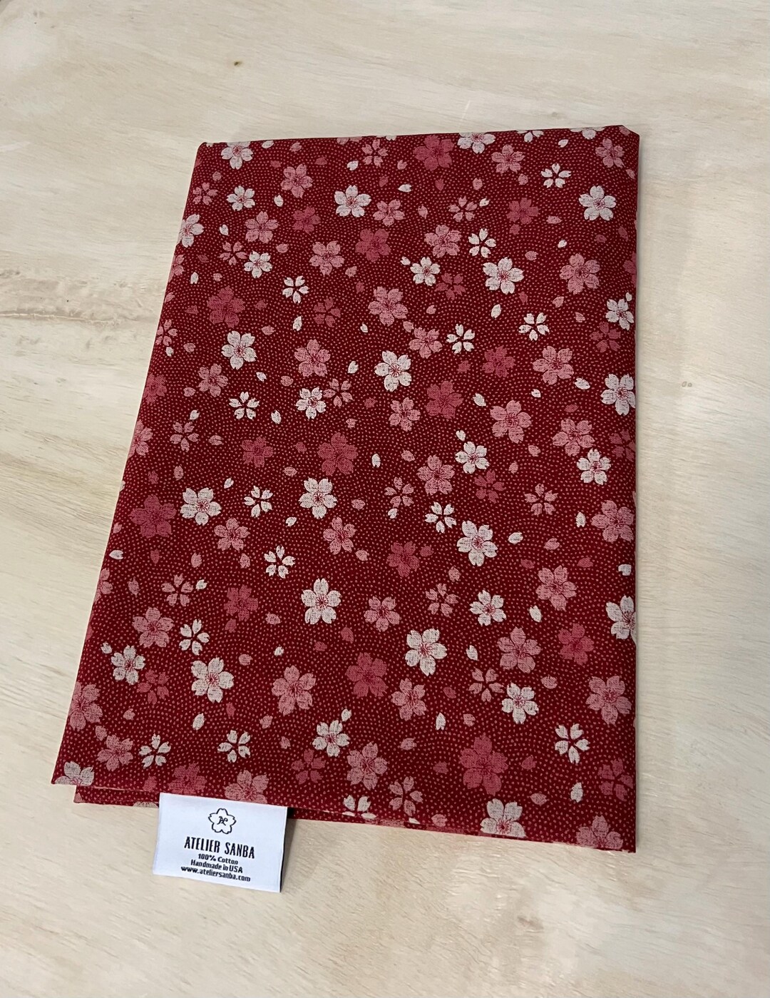 Sakura Red Custom Cotton Futon Cover. Japanese Fabric. Handmade Shiki ...