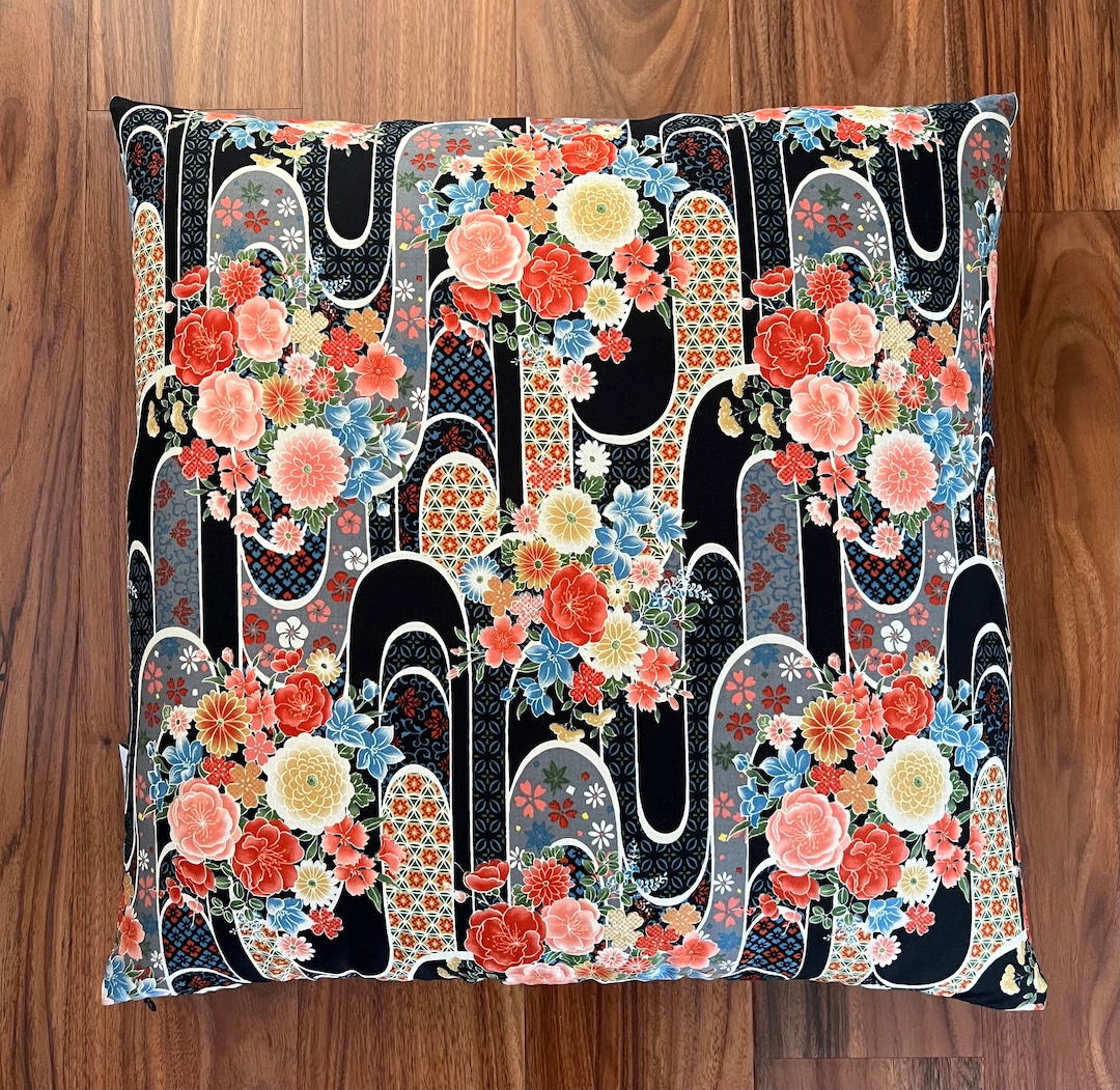 Japanese Zabuton Sitting Floor Cushion (includes Insert and Removable ...