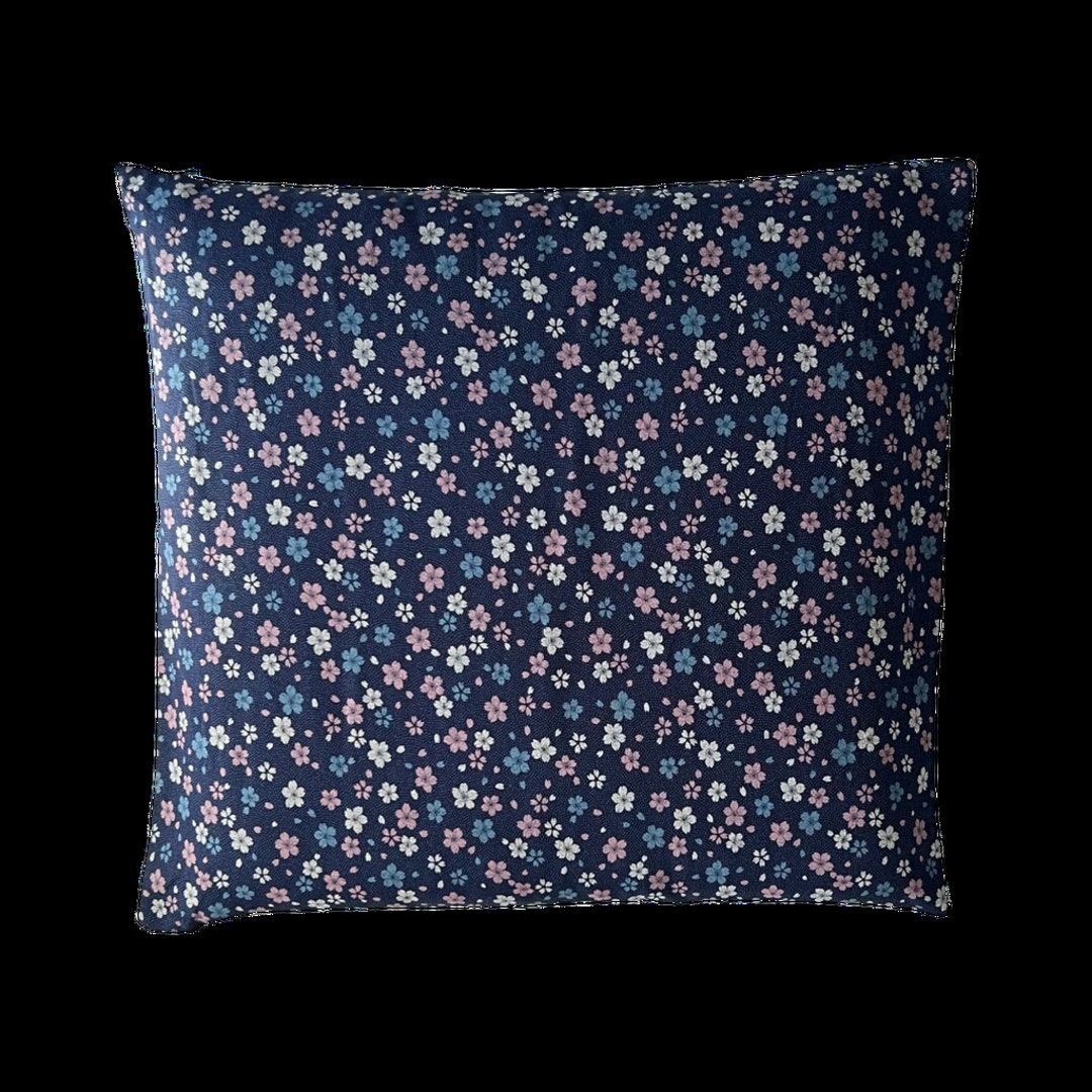 Japanese Zabuton Sitting Floor Cushion Set. Sakura Navy. - Etsy
