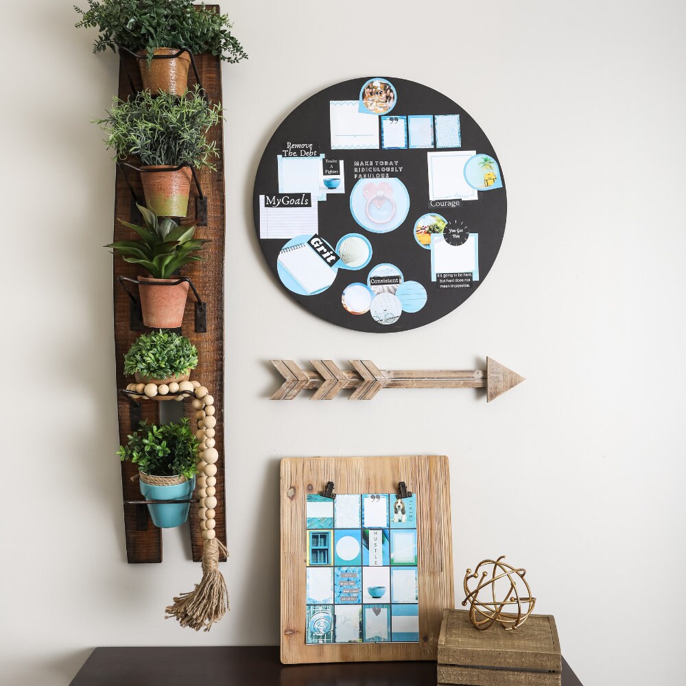 Circle Vision Board Kit blue Aesthetic Everything Needed for ...