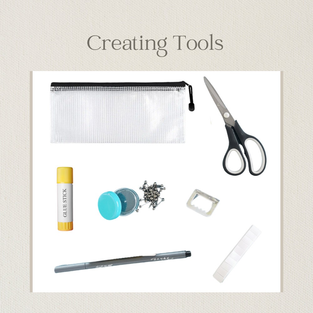 Circle Vision Board Kit blue Aesthetic Everything Needed for ...