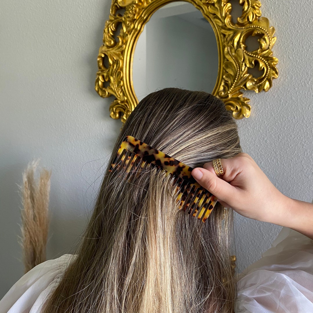Marble Thin Tooth Comb, Luxury Hair Comb, Tortoise Comb, Acetate ...