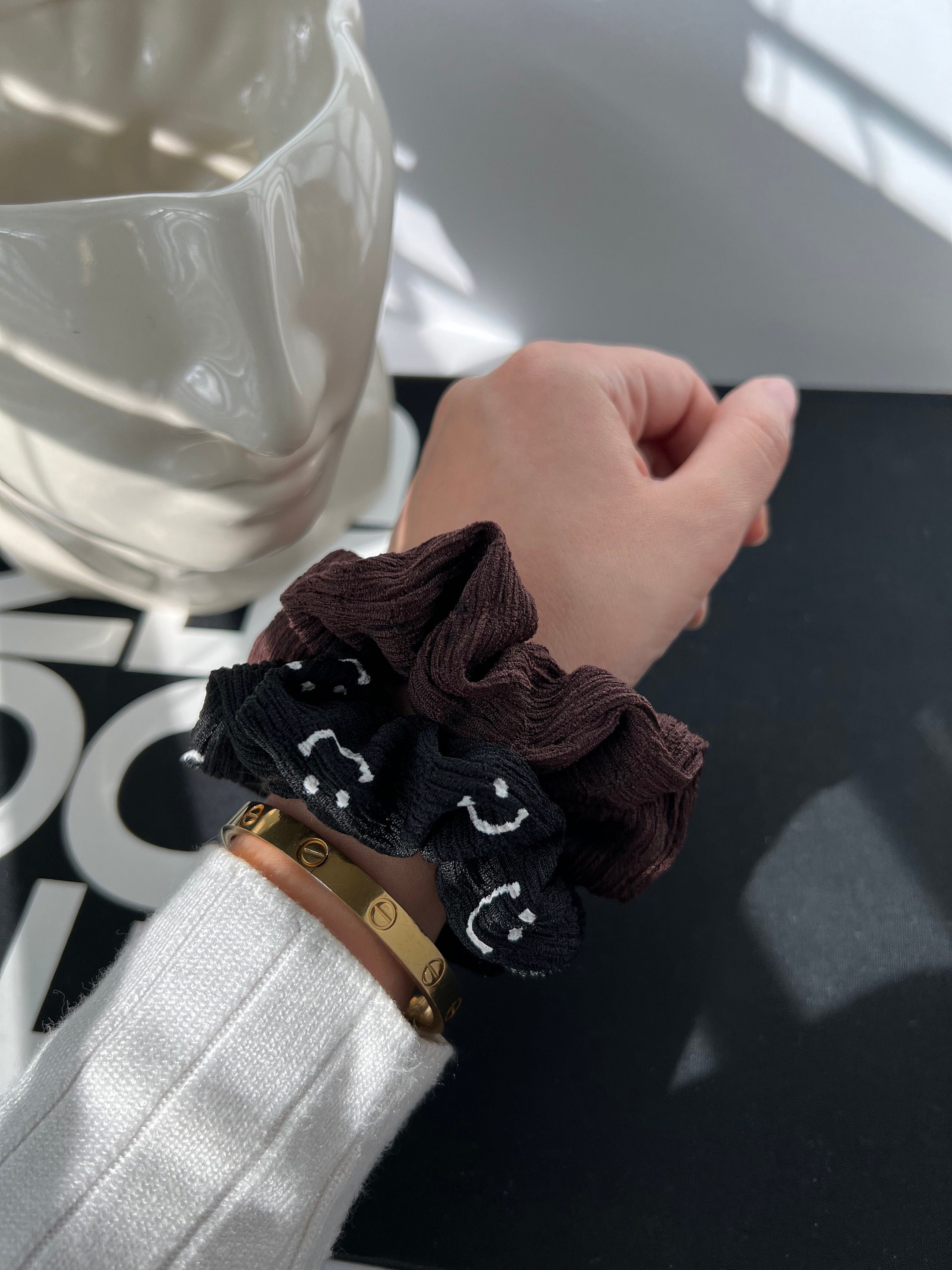 Smiley Face Hair Scrunchies Soft Hair Scrunchies Large Hair - Etsy