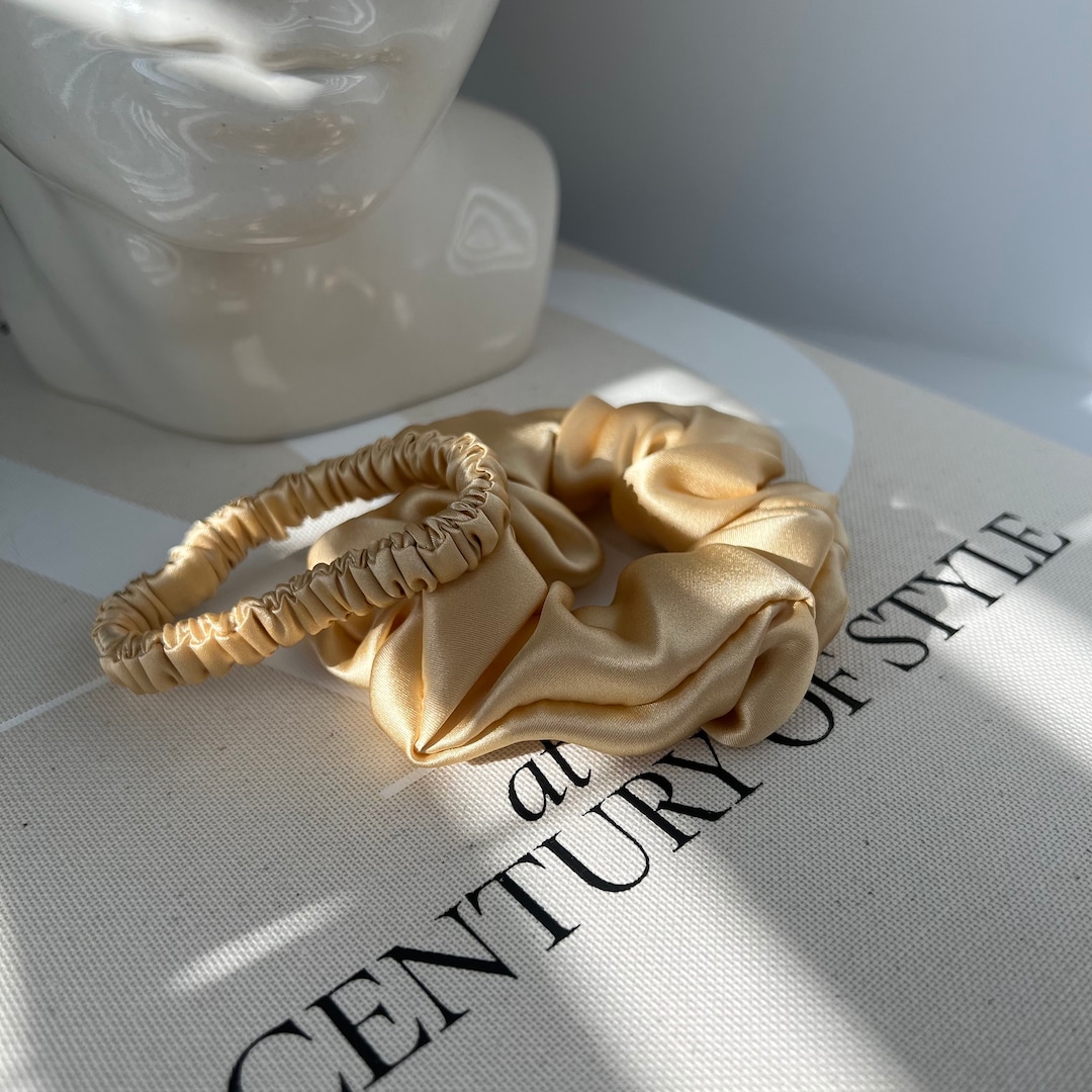Seiden Scrunchies Duo|Satin Scrunchies Set|Große Seiden Haargummis ...