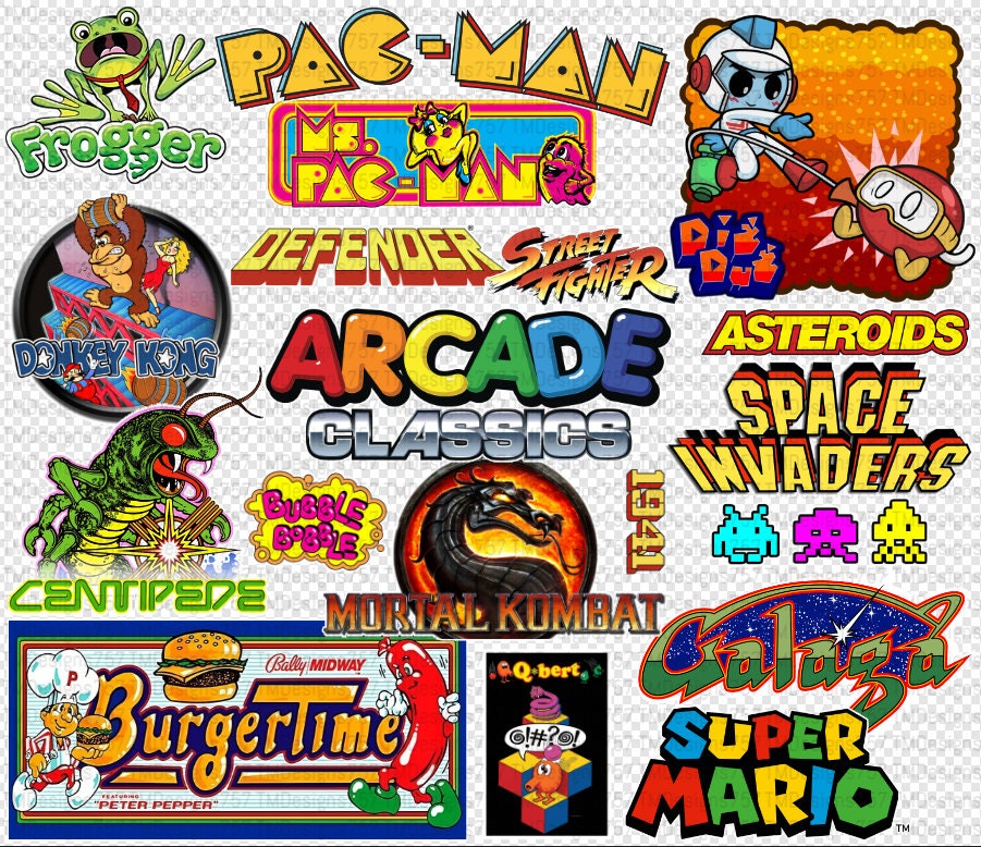 COLLAGE - ARCADE CLASSICS 2; Classic Arcade Games; Tumbler ...
