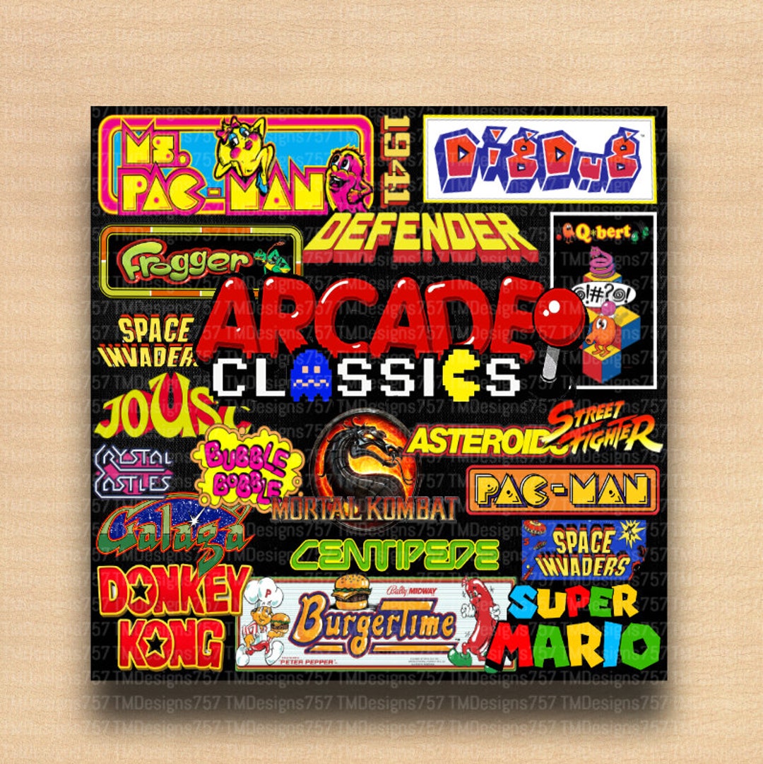 COLLAGE - ARCADE CLASSICS; Classic Arcade Games; Tumbler; Entertainment ...