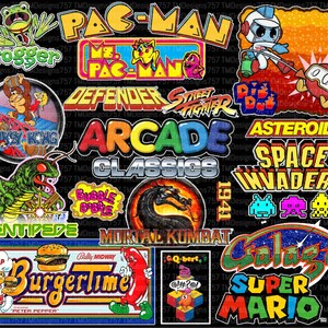 COLLAGE - ARCADE CLASSICS 2; Classic Arcade Games; Tumbler ...