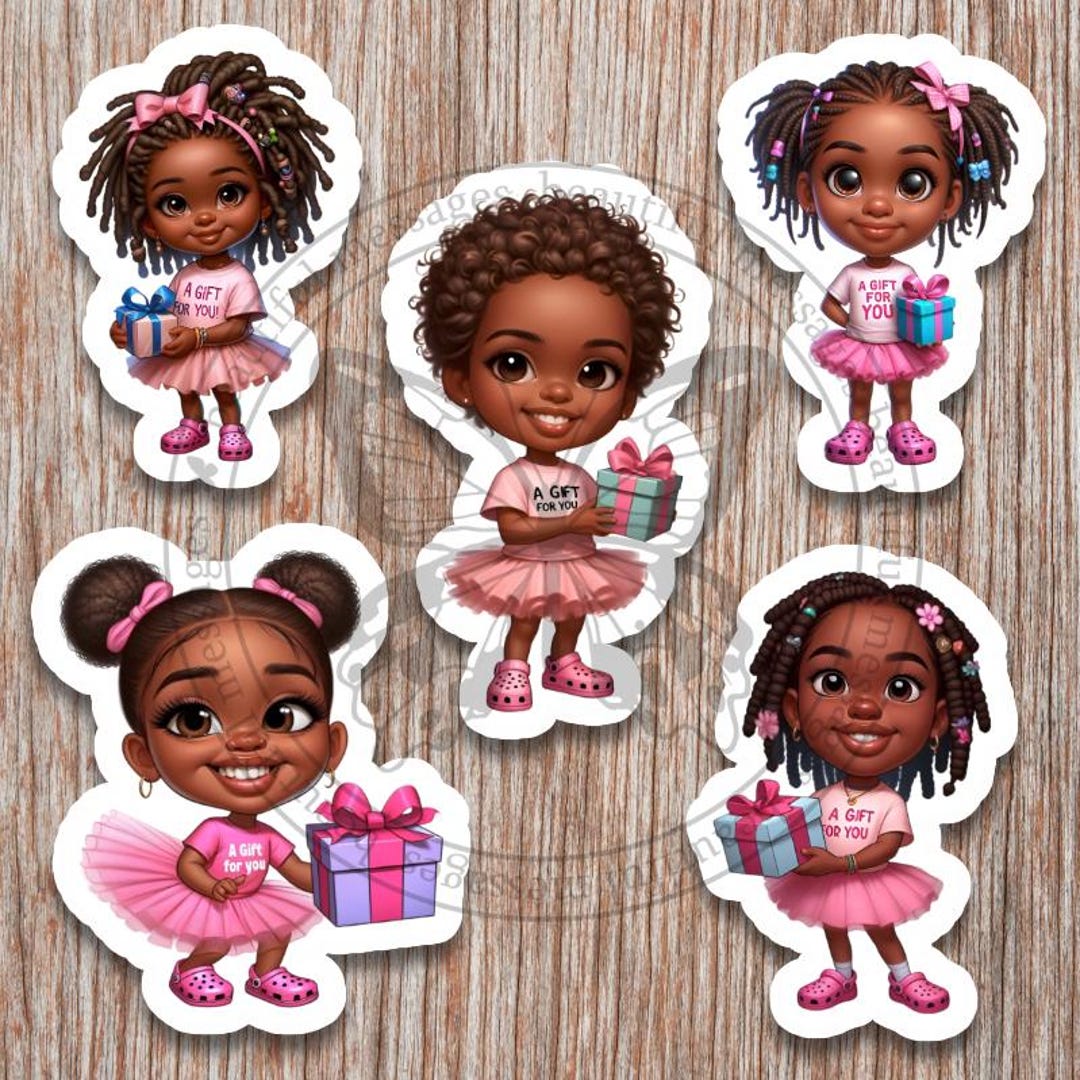 Printable Stickers - Gift for You; African-american Girls; Business ...